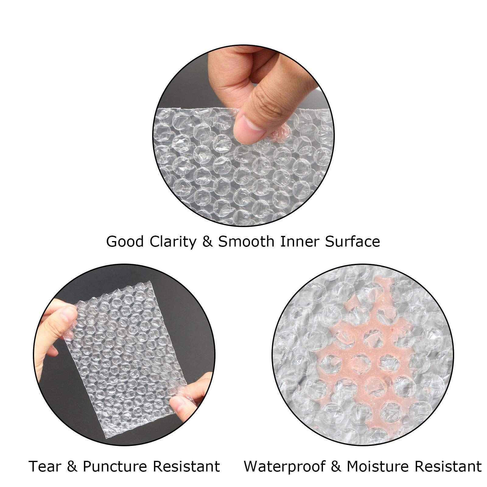 200 Pack 4x8 Inch Bubble Cushion Wrap Bags for Shipping Packing Small Clear Bubble Out Pouches Double Walled Bubble Cushioning Bags for Moving Storage