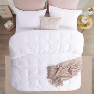 RUIKASI White Duvet Cover Queen Size - Soft Double Brushed Duvet Cover Set Queen, 3 Pieces with Zipper Closure, 1 Duvet Cover 90x90 inches and 2 Pillow Shams