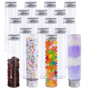 18 pack 110 ml plastic test tubes with caps clear candy tubes for bath salt christmas candy storage halloween science party favors