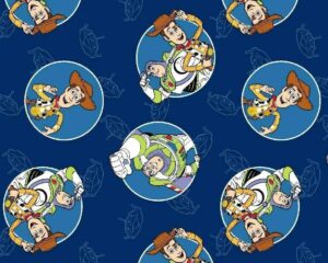 1/4 yard - toy story woody buzz sewing fabric 100% cotton - fat quarter (18" x 21")