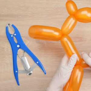 NUOBESTY Metal Balloon Expansion Pliers Tool Filling Balloon Mouth Expander DIY Tools for Sequins Confetti Filling Home Party Activities Dedicated Blue