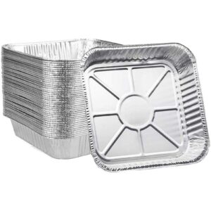 ailelan aluminum pans, 8x8 aluminum foil pans, 50-pack disposable aluminum pans perfect for cooking, heating, storing, prepping food