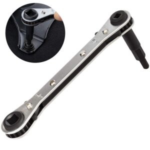 ancirs 3/16 to 3/8 ratchet wrench, hvac service wrench with hexagon bit adapter kit for air conditioner, refrigeration equipment repair