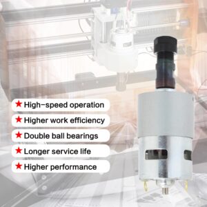 RATTMMOTOR DC Motor CNC 775 Spindle Motor 100W 12-24VDC 20000RMP + ER11 Collet for DIY Mini CNC Router 3018 3018Pro 3018Pro-Max 3018Pro-N 1610 1610Pro Engraving Router Milling Machine