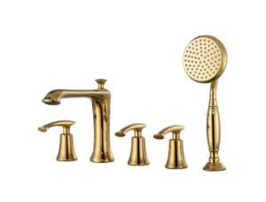 gabrylly deck-type 5-hole bath faucet （pvd gold)