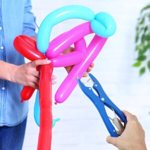 NUOBESTY Metal Balloon Expansion Pliers Tool Filling Balloon Mouth Expander DIY Tools for Sequins Confetti Filling Home Party Activities Dedicated Blue