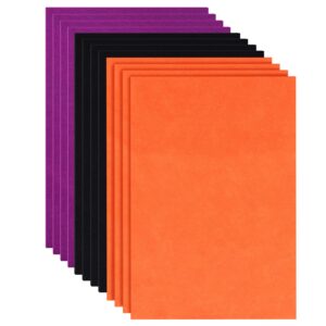 12 pieces halloween felt fabric sheets diy craft felt fabric sheets 3 colors felt fabric for halloween sewing patchwork decorations, 11.8 x 8.3 inches