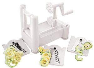 bellevie tri-blade spiralizer 3 blade spiral slicer"