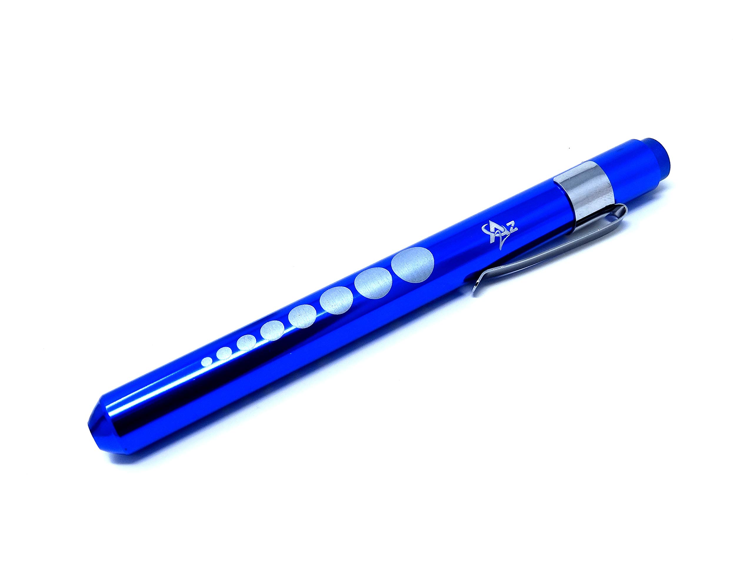 Penlight Reusable Medical Aluminum LED Pen Light with Pupil Gauge for Nurses Doctors Students with Pocket Clip (Blue)