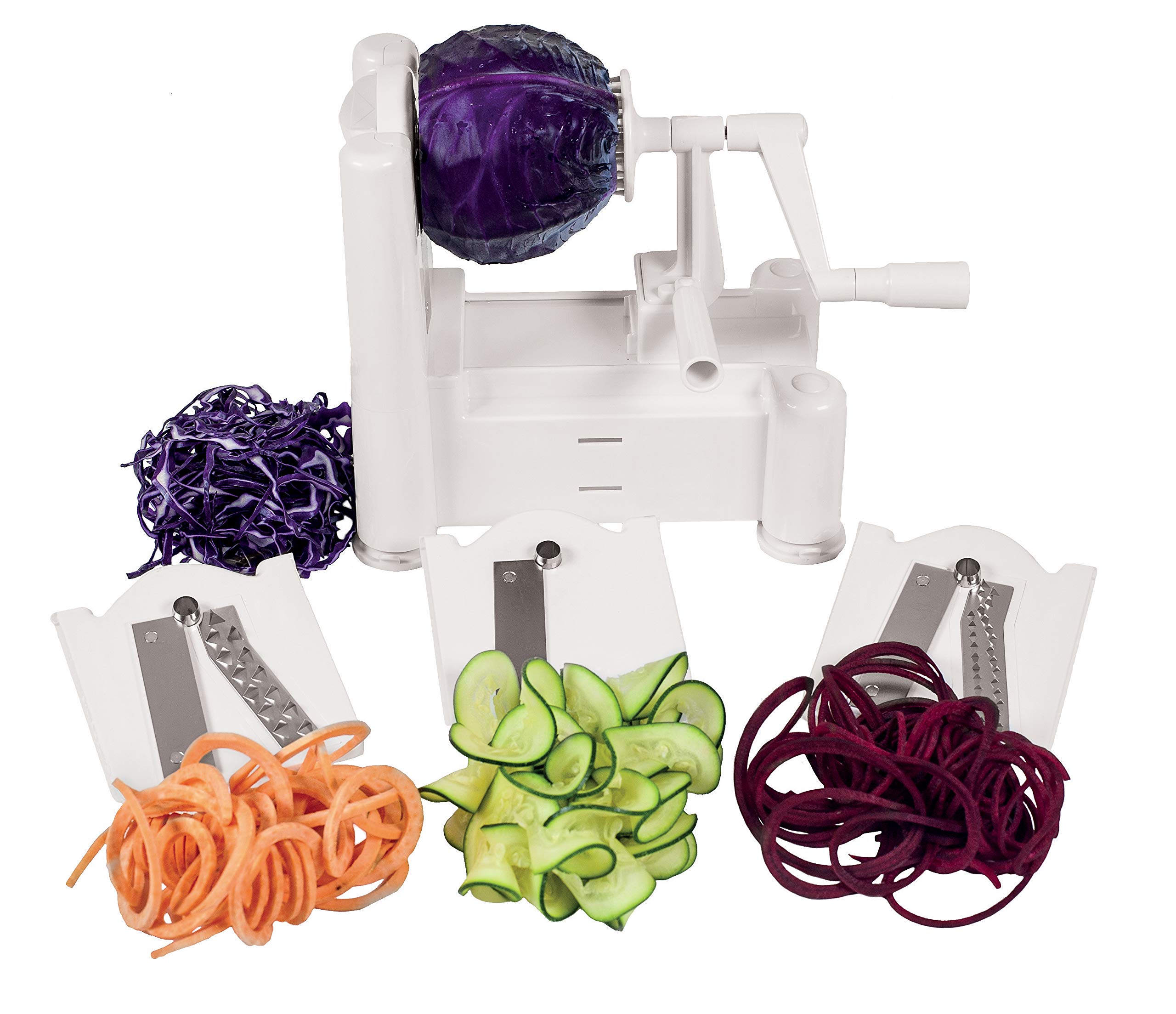 BelleVie Tri-blade Spiralizer 3 Blade Spiral Slicer"