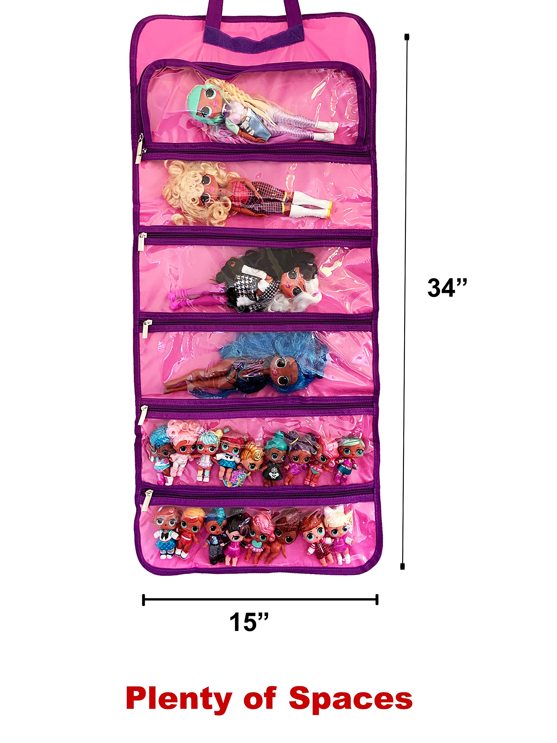 HOME4 Unicorn Toy Dolls Travel Carrying Bag Storage Organizer Compatible with Surprise Toys OMG Barbie LOL