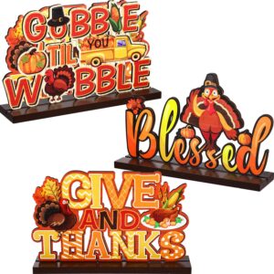 happy thanksgiving sign thanksgiving decorations for table thanksgiving table centerpieces turkey decors pumpkin signs for harvest give and thanks wooden happy fall maple, 7.87 x 4.72 inch