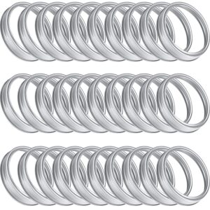 30 pieces wide mouth mason canning rings 3.43 inch mason jar replacement metal rings rust proof screw bands tinplate metal bands rings for mason canning jar, canning jars, storage, silve