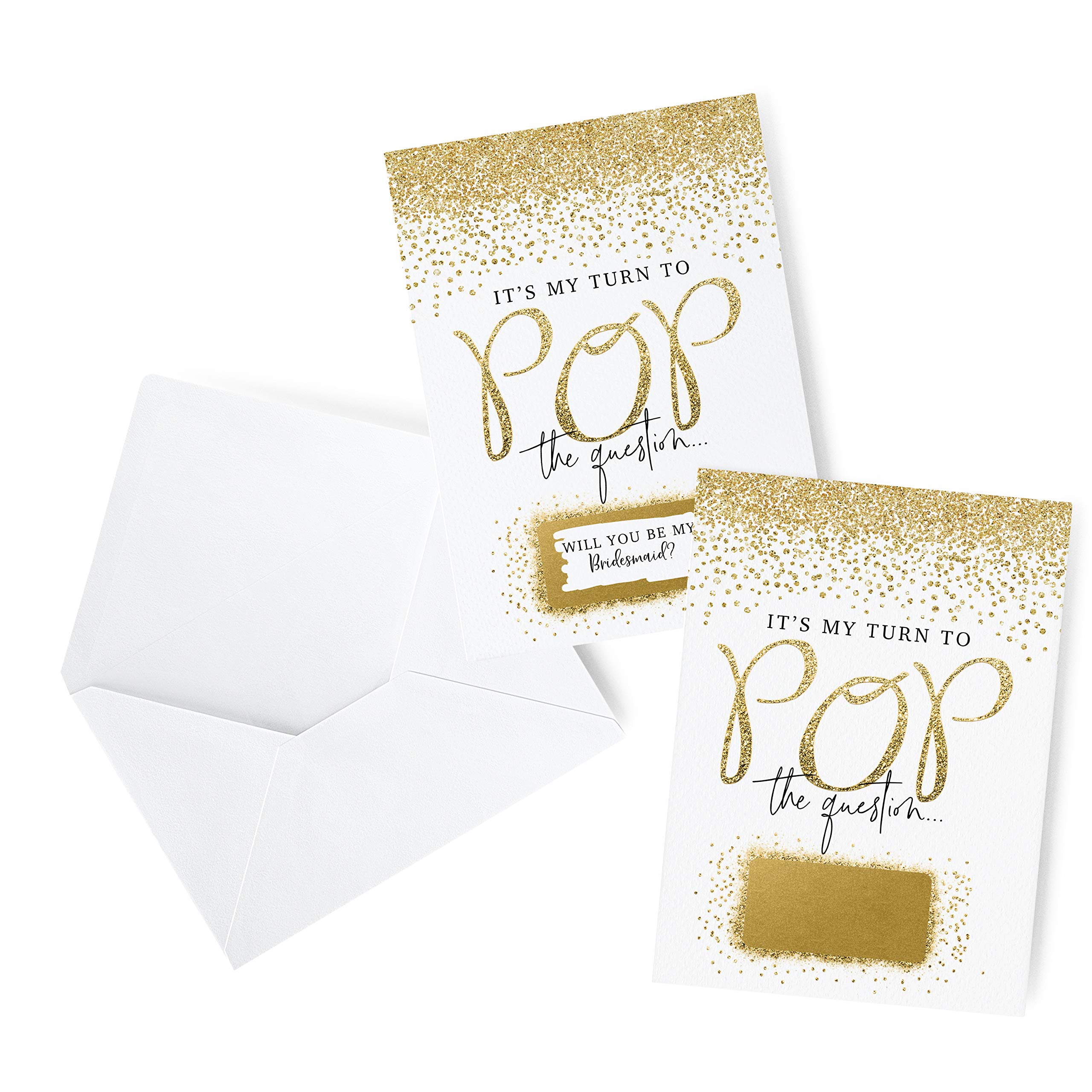 Your Main Event Prints Be My Bridesmaid Scratch Off Cards - Maid of Honor Proposals - Creative Ideas for Asking My Best Friends - Proposal Boxes and Invitations - Set Includes 1 Maid of Honor, 5 Bridesmaid, 6 Blank Cards, and 12 Labels