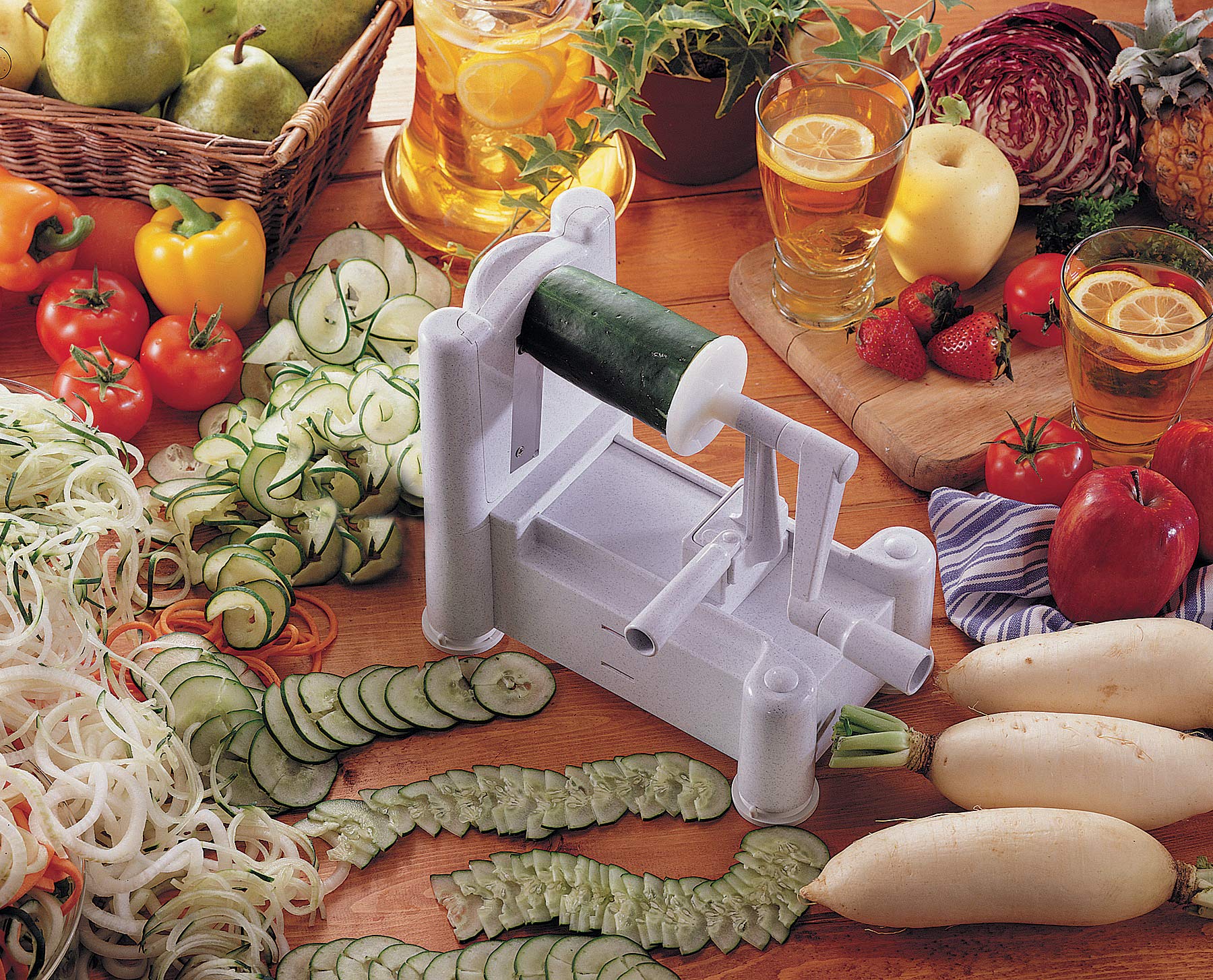 BelleVie Tri-blade Spiralizer 3 Blade Spiral Slicer"