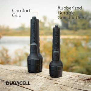 Duracell Heavy Duty Rubber Flashlight Combo Pack -100 & 80 Lumen Flashlights - Rubberized Construction with Comfort Grip Design and 2-AA & 2-AAA Batteries Included. Great for in-Door & Out-Door Use