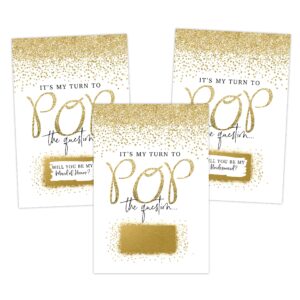 your main event prints be my bridesmaid scratch off cards - maid of honor proposals - creative ideas for asking my best friends - proposal boxes and invitations - set includes 1 maid of honor, 5 bridesmaid, 6 blank cards, and 12 labels