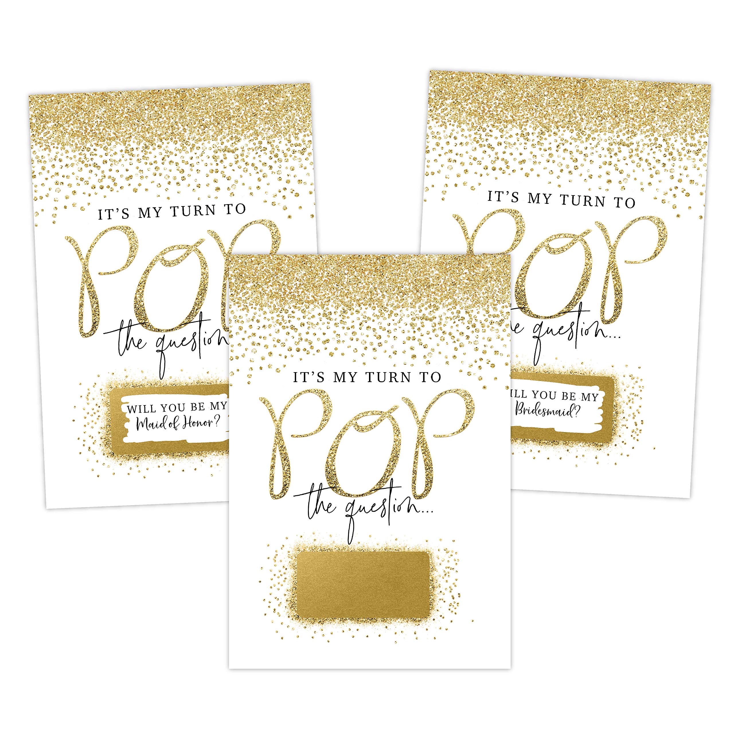 Your Main Event Prints Be My Bridesmaid Scratch Off Cards - Maid of Honor Proposals - Creative Ideas for Asking My Best Friends - Proposal Boxes and Invitations - Set Includes 1 Maid of Honor, 5 Bridesmaid, 6 Blank Cards, and 12 Labels