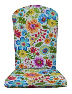 rsh decor: foam adirondack chair cushion | 48” x 20” x 2” | all-weather spun fabric | water and fade-resistant | outdoor cushion for patio furniture | gregoire fresco