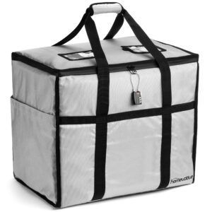 homevative locking home delivery bag for groceries, packages, food delivery, etc. 2 combination locks included