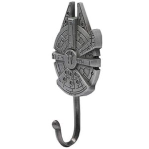 Open Road Brands Disney Star Wars Millennium Falcon Cast Iron Wall Hook - Star Wars Wall Hook for Coats, Jackets, Keys and More