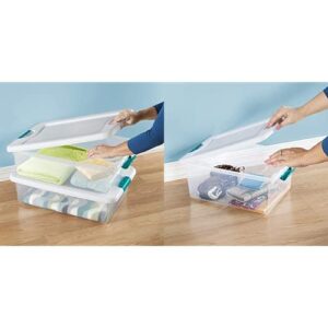 sterilite latching storage boxes bundle (32 qt, 6-pack) and (15 qt, 12-pack)