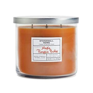 stonewall home maple pumpkin butter, medium apothecary jar candle