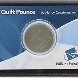 Full Line Stencil - Ultimate Quilt Pounce Pad with Refillable Iron-Off Chalk Powder, for Design Transfer and Fabric Marking Using Quilting Stencils – 2 oz White Chalk Included (QPU)