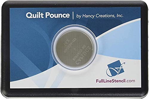 Full Line Stencil - Ultimate Quilt Pounce Pad with Refillable Iron-Off Chalk Powder, for Design Transfer and Fabric Marking Using Quilting Stencils – 2 oz White Chalk Included (QPU)