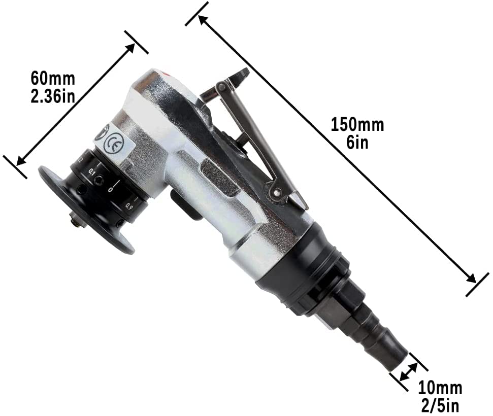 JIUNENG 2-in-1 Pneumatic Chamfer Tool,Mini Pneumatic Chamfering Machine Set,Portable Handheld Metal Edge Beveler with Replace Blades for Metal Deburring,45 Degree Arc