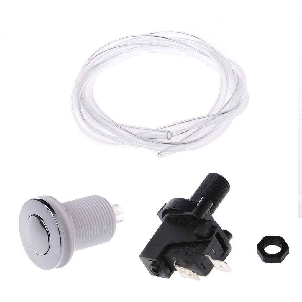 NA. Newesoutorry Air Switch Push Button, Bath Tub Spa Waste Garbage Disposal Self-Lock Air Switch Push Button Air Hose