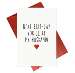 gonzey funny birthday card for future husband - fiance birthday card - romantic birthday cards