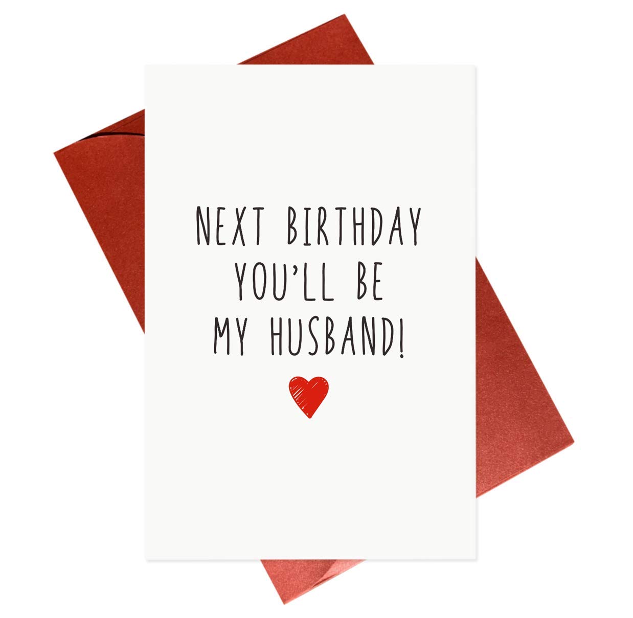 Gonzey Funny Birthday Card For Future Husband - Fiance Birthday Card - Romantic Birthday Cards