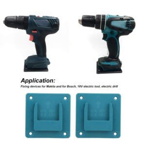 2pcs Electric Tool Holder Power Machine Storage Rack for Makita 18V Electric Tool(Cyan)