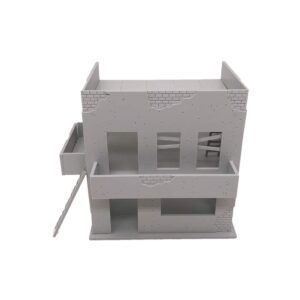 outland models miniatures damaged ruin house background building 1:72