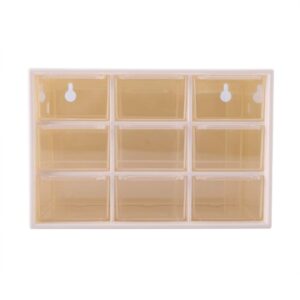 fdit 9 ders multi desktop storage box cosmetics and jewelry storage organizer case hardware and craft cabinet(1#)