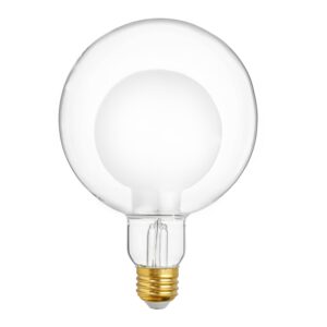 flsnt g125 decorative dimmable globe led edison bulbs, 2700k soft white, 7w(40w equivalent), 400lm, e26 medium base, cri90, frosted glass finishing