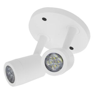 lfi lights | new york city approved led remote head emergency light | 2 heads | 110 lumens and 3 watts per head | ul listed | rh-ny-2