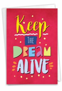 the best card company - stylish martin luther king jr. day card - bright modern federal holiday, king's birthday celebration (1 card) - keep the dream alive c9198mkg