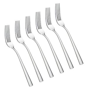 faderic dinner forks set of 6, table forks, flatware forks stainless steel forks,8-inch,silver, square handle