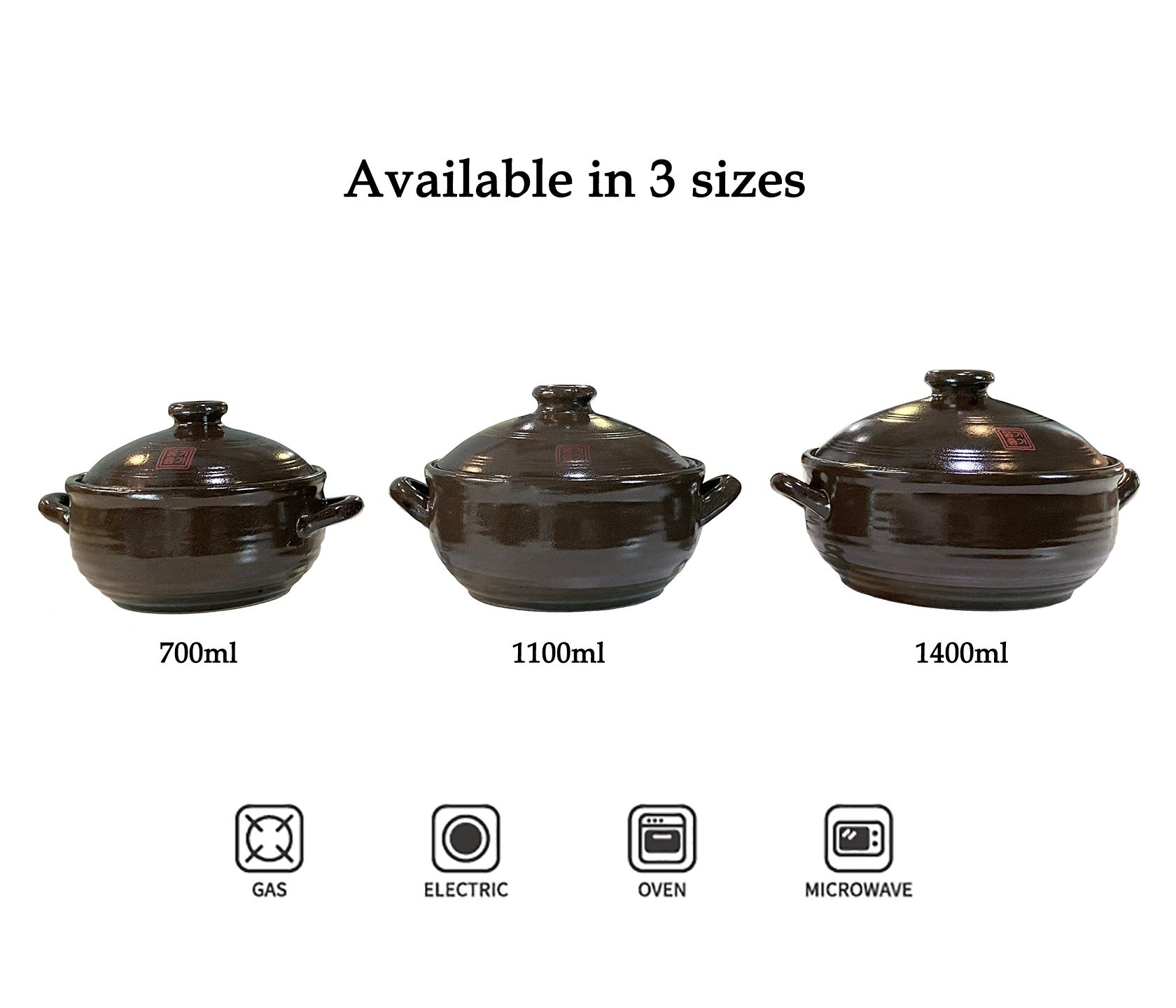 OnggiJonggi Korean Earthenware Clay Hot Pot (1100ml)