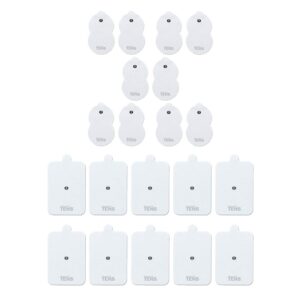 omron compatible tens electrodes, 20 (10 pair) premium omron compatible replacement pads for tens units. 2 sizes included.