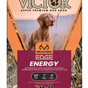 Victor Super Premium Dog Food – Realtree Edge Energy Dry Dog Food for Highly Active Dogs – Gluten Free Dog Food with Glucosamine and Chondroitin for Hip and Joint Health, 40 Lb