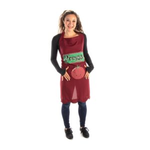 preggo apron - funny maternity halloween food womens costume - tomato sauce jar