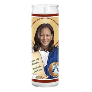 celeb prayer candle kamala celebrity candles - funny gift for democrats - president votive glass jar white candle - devotional candles for usa - handmade soy wax candles