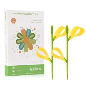 allroad 84 pcs yellow sticky houseplant traps gnat flying insect trap indoor fruit fly stakes trap