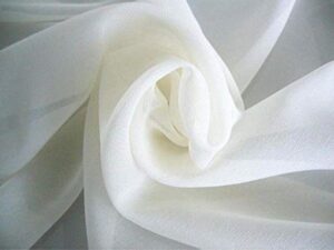 120" wide (10ft wide) x 10 yards - ivory/off-white sheer voile chiffon fabric - sedona designz perfect for draping panels and masking for weddings & events