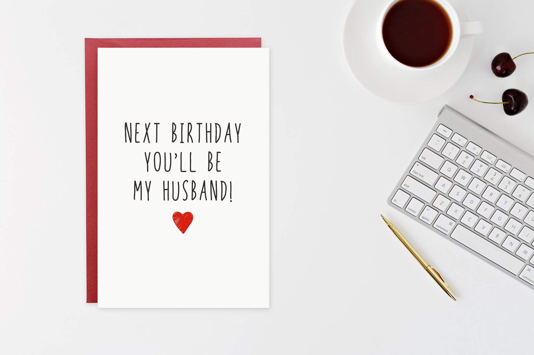 Gonzey Funny Birthday Card For Future Husband - Fiance Birthday Card - Romantic Birthday Cards