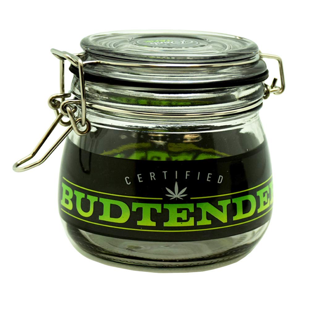 Dank Tank Airtight Glass Storage Jar (Budtender, Large)