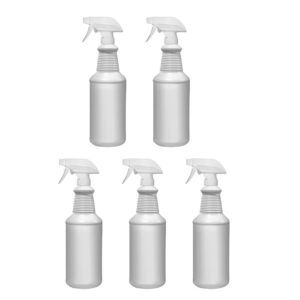 5 pack 32 oz all-purpose hdpe heavy duty spray bottles with adjustable trigger sprayer no-leak non-clogging nozzle for commercial industrial and household use